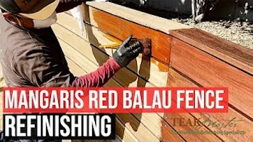 Mangaris Red Balau Fence Refinishing | Teak Master